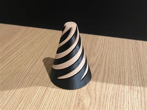 Impossible Passthrough Spiral Cone Free 3d Print Model Makerworld