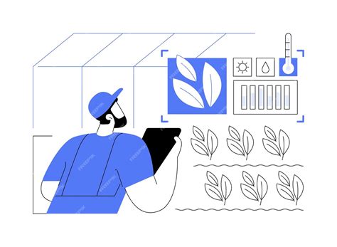 Premium Vector Crop Monitoring Isolated Cartoon Vector Illustrations