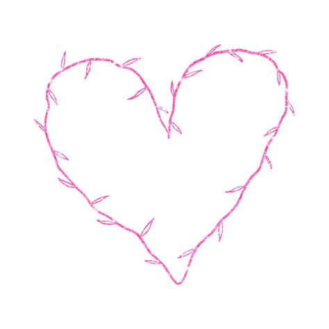 Corazón Rosa Brillo 15241449 Png