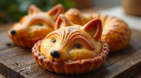 Fox Inspired Sweet Bread For Whimsical Bakery Displays Stock
