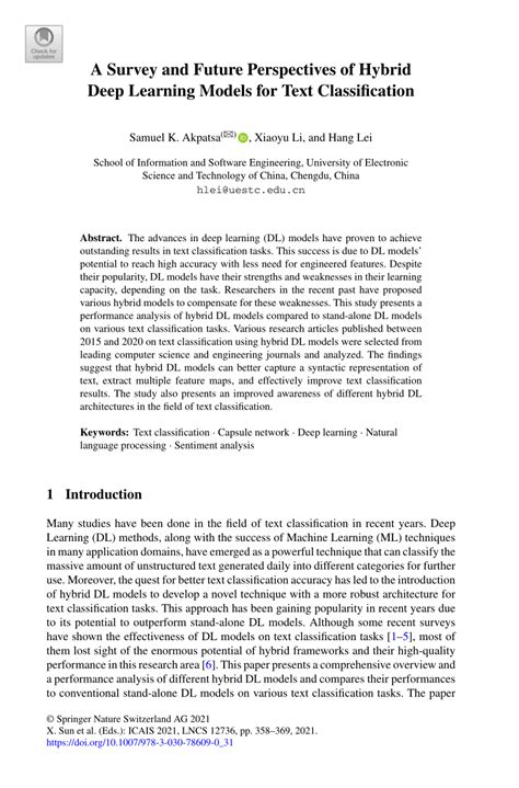 pdf a survey and future perspectives of hybrid deep learning models