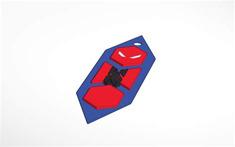 3d Design Civil War Spider Man Keychain Tinkercad