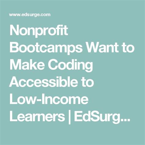 Nonprofit Bootcamps Want To Make Coding Accessible To Low Income
