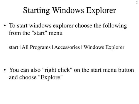 PPT WINDOWS EXPLORER BASICS PowerPoint Presentation Free Download ID 15765