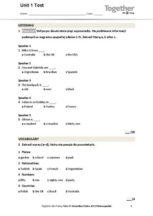 Link L U Unit Test B Sprawdzin Link Klasa Unit Test B Studocu