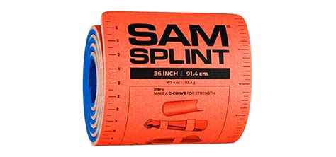 Sam® Splint 36 Standard Roll 91 4cm X 10 8cm Orange Blue