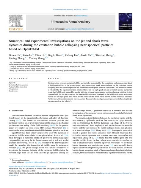 Pdf Numerical And Experimental Investigations On The Jet And Shock Wave Dynamics During The