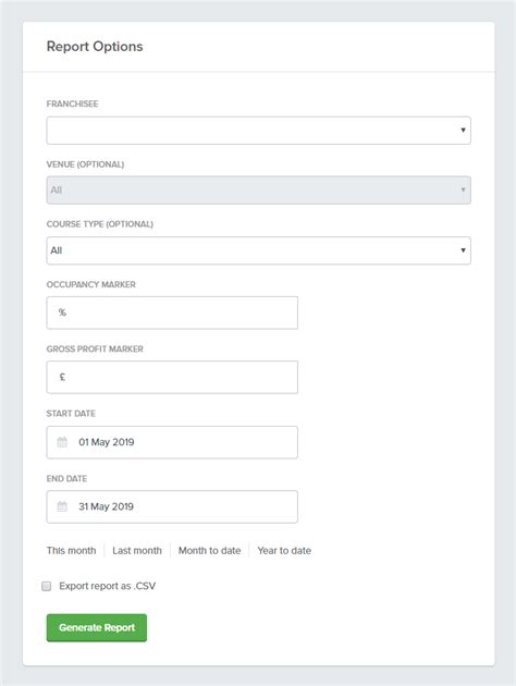 Class Occupancy Report