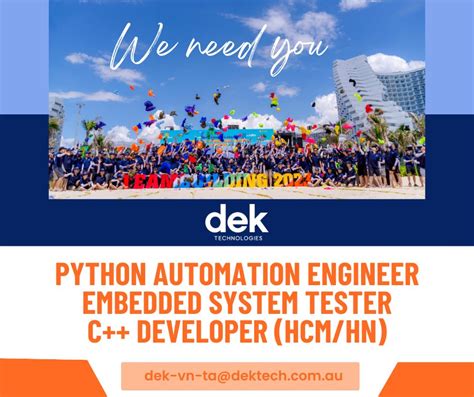 Nhã Văn Hân On Linkedin Dektechnologiesvn Dek Itjobs Cplusplus Linux C Python Automation