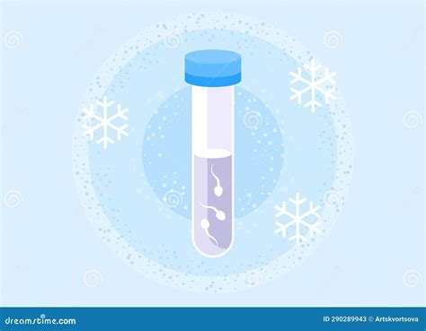 Sperm Freezing Frozen Sperm In A Cube Of Ice Cryopreservation Of