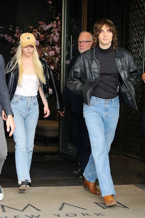 Anya Taylor Joy And Malcolm Mcrae Match In Baggy His And Hers Denim