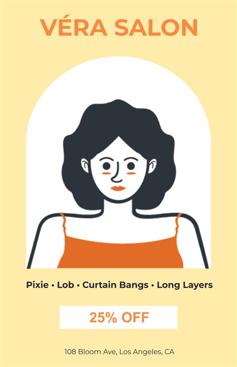 Free Girl Haircut Styles Poster Template To Edit Online