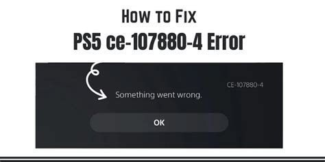 How To Fix Ps5 Errors Ce 10005 6 Ws 116449 5 Ce 107880 4