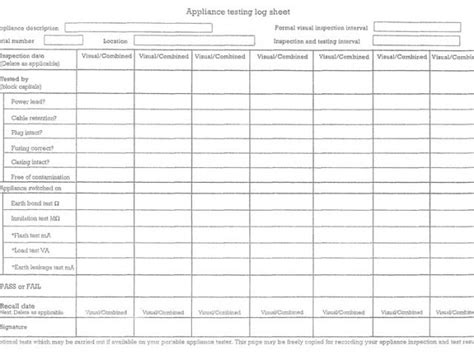 Pat Testing Record Sheet Template Pat Testing Speakerplans Com Forums