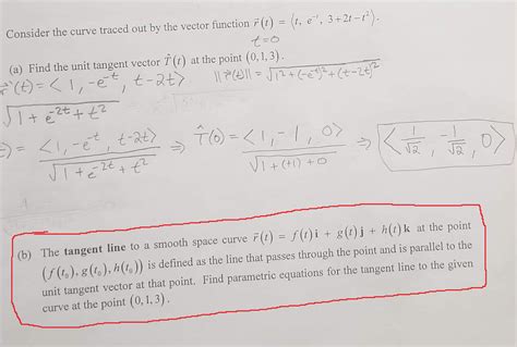 Solved Consider The Curve Traced Out By The Vector Function