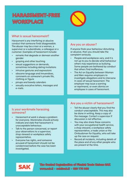 Signs Of Workplace Harassment Pdf