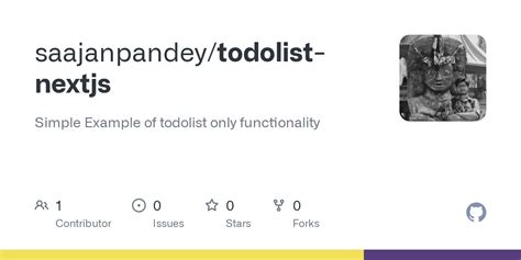 Github Saajanpandeytodolist Nextjs Simple Example Of Todolist Only