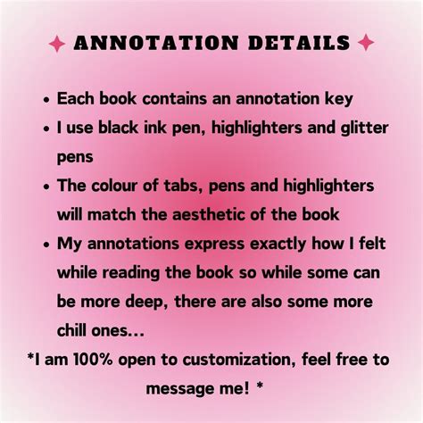 Romance Book Annotations Annotated Book Annotations Romance Fantasy Bookish Booktok Etsy