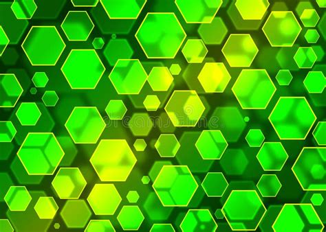 Modern Green Abstract Wallpaper Hexagon Bokeh Bokeh Effect Stock