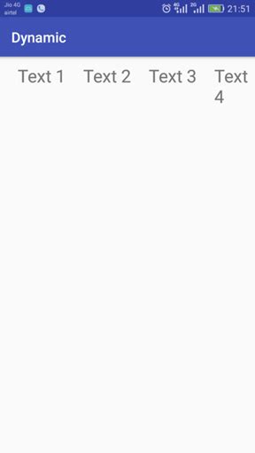 Dynamic Layout Linear Layout Androindian