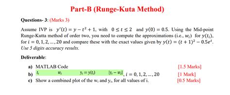Solved Part B Runge Kuta Method Questions 3 Marks 3