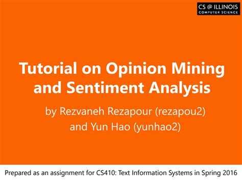 Tutorial On Opinion Mining And Sentiment Analysis Ppt