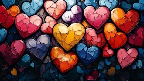 Vibrant Heart Patterns Creating A Joyful And Playful Atmosphere Stock Video Video Of Graphic