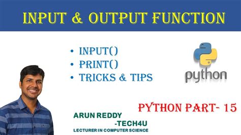 PYTHON PART INPUT AND OUTPUT FUNCTIONS YouTube