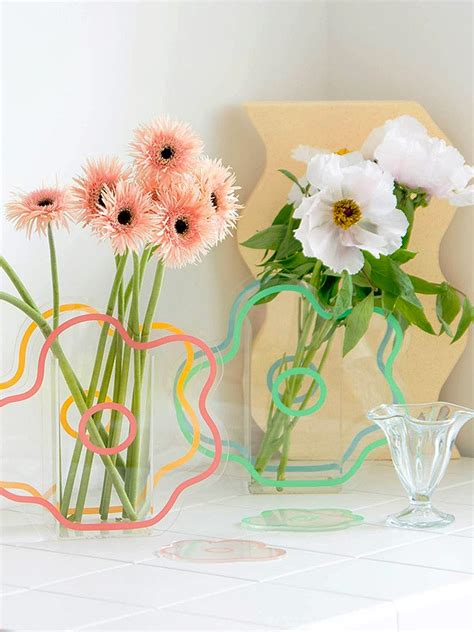 220v 컬러 플라워 아크릴 꽃병 아크릴화병 위시버킷