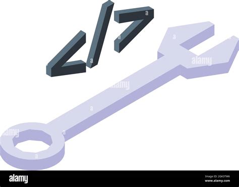 Api Key Icon Isometric Vector Software Code Program Connection Stock