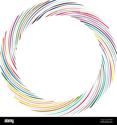 Circular Spiral Swirl Twirl Design Element Concentric Radial And Radiating Burst Of Lines