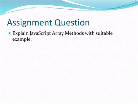 Java Script Array Methods Ppt