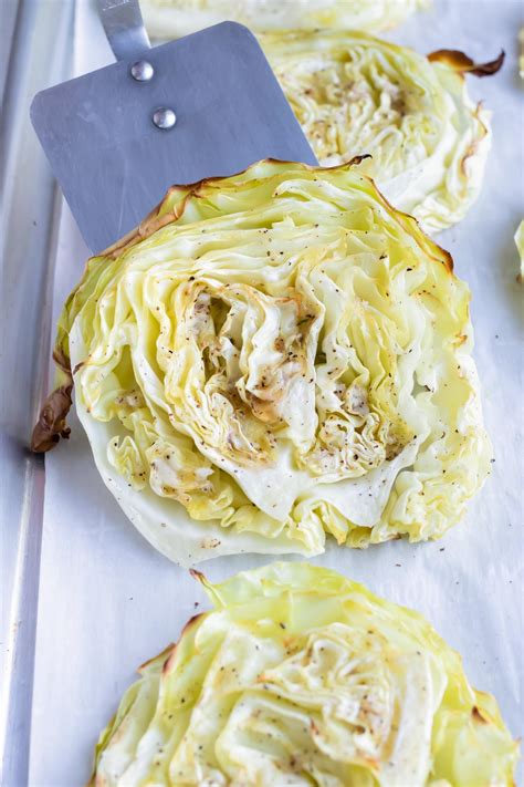 Roasted Cabbage Steaks With Garlic Evolving Table