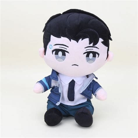 28cm Detroit Peripheral Connor Sitting Figure Transformed Into Human Uniform Cos Doll Plush