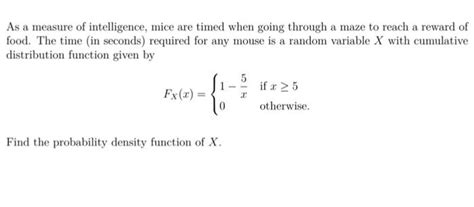 Solved Find The Probability Density Function Of X Using PDF Chegg