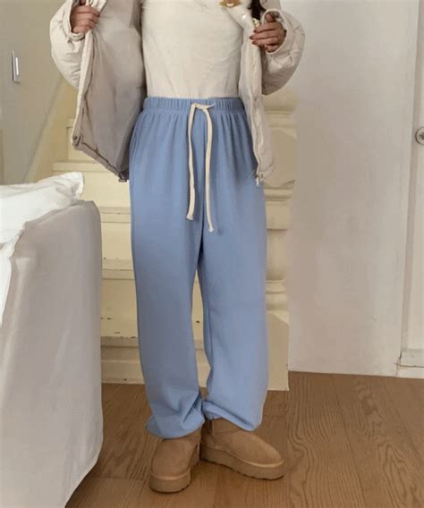 융기모🩷빠른출고 밍크 융기모 밴딩 트레이닝 와이드핏 겨울 조거팬츠 에이블리