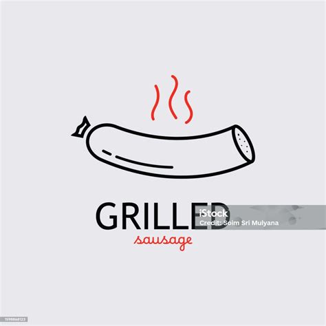 소시지 로고 템플릿입니다 길거리 음식 로고 아이콘입니다 가공육에 대한 스톡 벡터 아트 및 기타 이미지 가공육 거리 건강에 좋지 않은 음식 Istock
