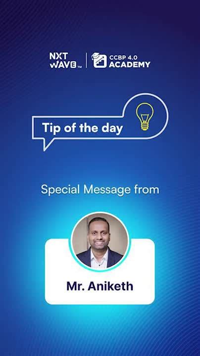 Uday Kiran V On Linkedin Nxtwave Ccbp Tip