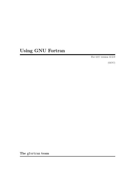 gfortran pdf gnu computing