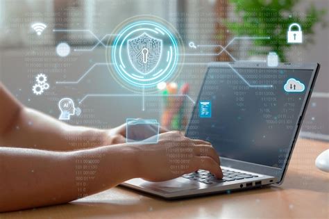 Premium Photo Man Using Secure Digital Encryption Technology Cybersecurity Data Protection Privacy