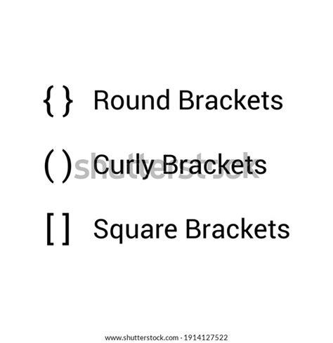 수학에서 괄호의 다른 유형 스톡 벡터로열티 프리 1914127522 Shutterstock