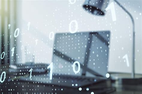 premium photo creative concept of binary code illustration on modern