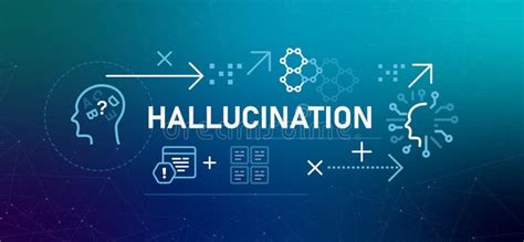 Hallucination In Artificial Intelligence Icons Representing An Ai Head