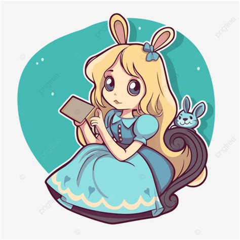The Alice Sticker By Aleanobbottler Clipart Vector Alice In Wonderland