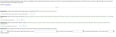 Solved Requirement 4 Options 1 Favorable Unfavorable 2