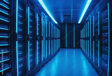 Futuristic Server Room Design With Advanced Server Racks For Optimal