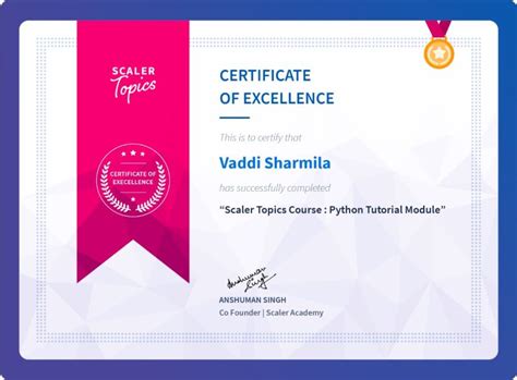 Vaddi Sharmila On Linkedin Scaler Python