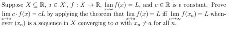 Solved Suppose Xsuber Ainx F X→r Limx→af X L ﻿and Cinr Is