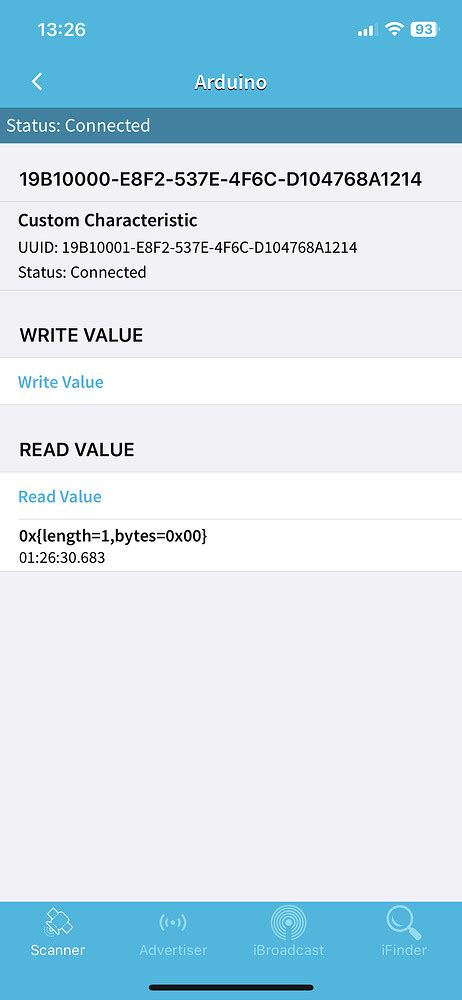 Ble Central Cant Find The Characteristic Nano 33 Iot Arduino Forum