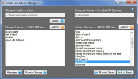 Steamtool Download You Can Install Some Of Your Games To Another Hard